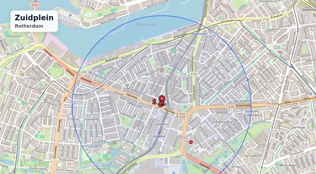 112 Rotterdam - Ongeval wegvervoer letsel op Zuidplein 13:33