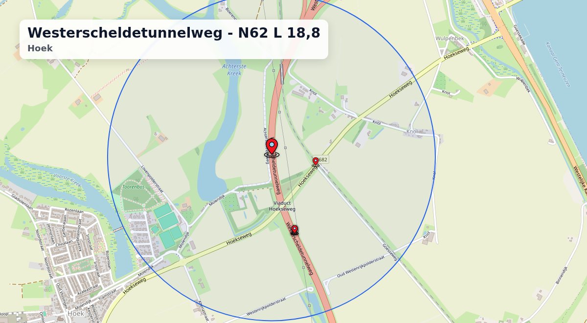 112 Hoek - Ongeval op Westerscheldetunnelweg - N62 L 18,8 09:03