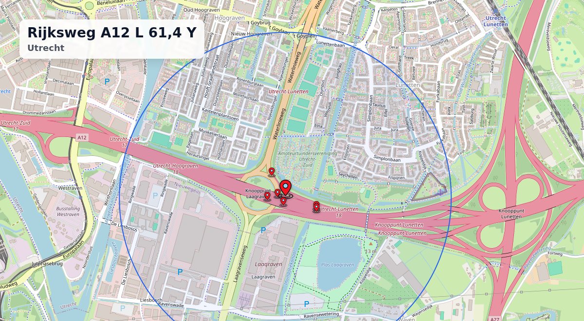 112 Utrecht - Ongeval op Rijksweg A12 L 61,4 Y 12:13