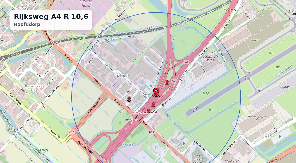 112 Hoofddorp - Ongeval op Rijksweg A4 R 10,6 03:06 (PRIO 3)