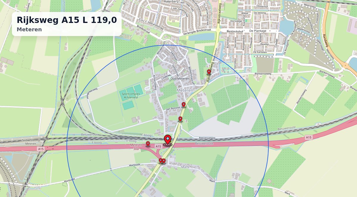 112 Meteren - Aanrijding letsel op Rijksweg A15 L 119,0 06:29